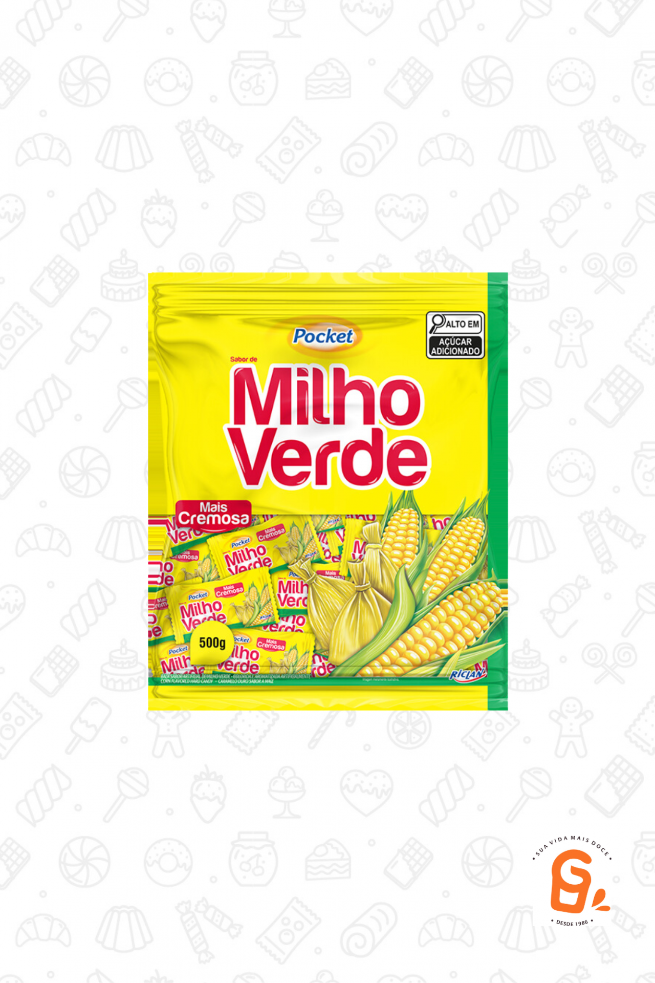 Bala Pocket Milho Verde 500 g RICLAN - 14677 - Distribuidora Girotto ...